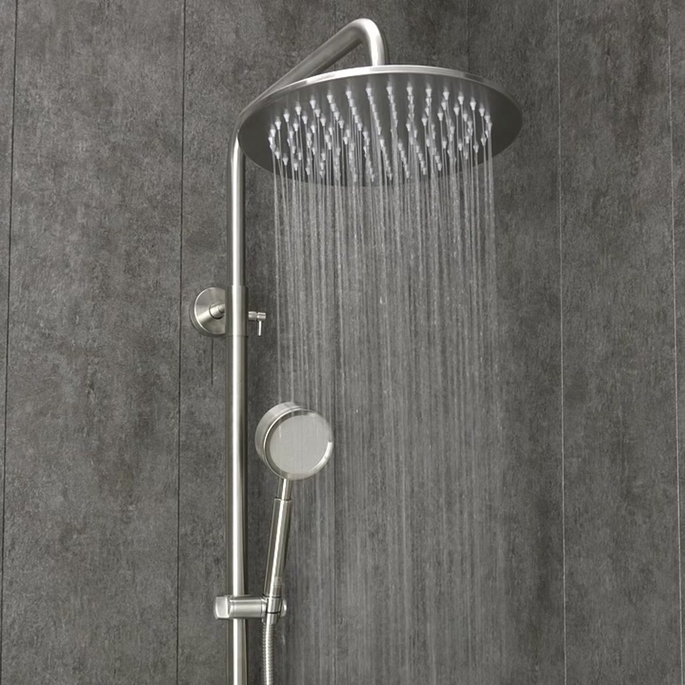 Душевая система ARGOtech Termo с верхним душем с лейкой с термостатом сатин (35-05/C TERMO ...